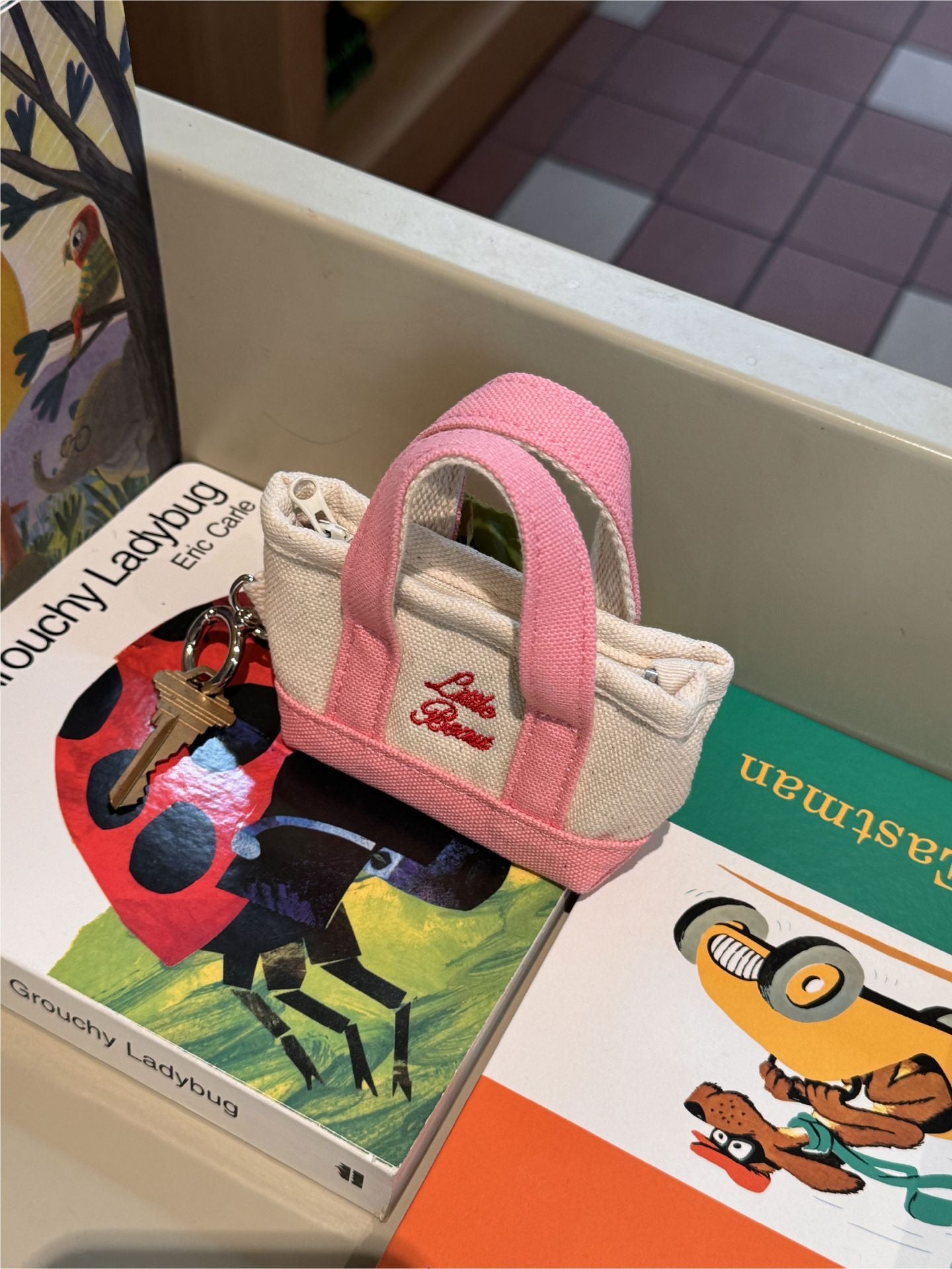 The Little Beast Poop Bag Tote - Pink