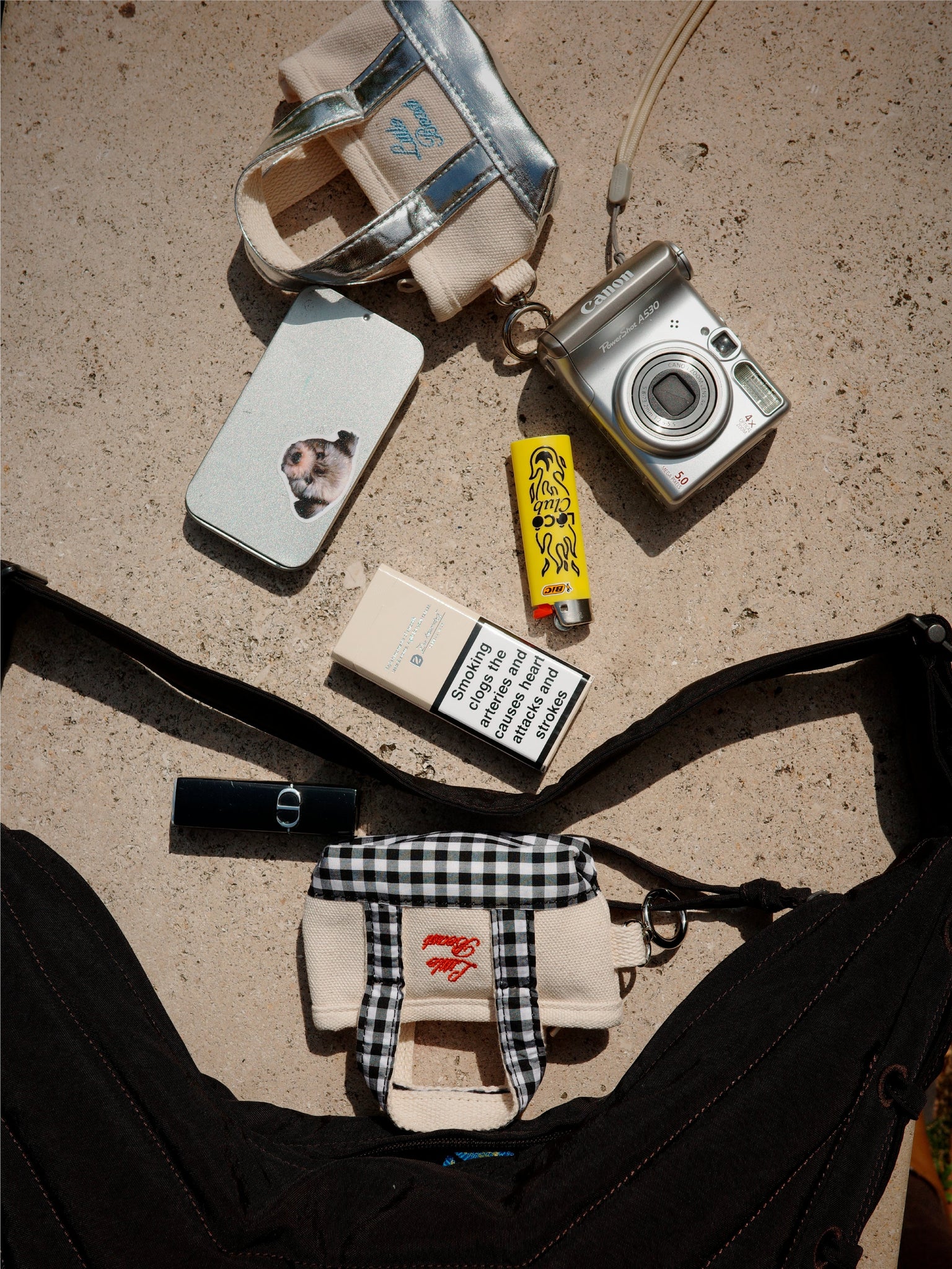 The Little Beast Poop Bag Tote - Gingham